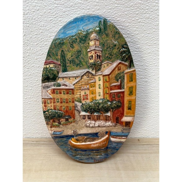 Accents | Vtg Oval Baccerini Via Roma Portofino Hand Made And Painted ...